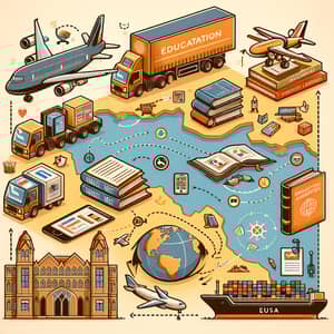 MENA Educational Logistics and UK Connections | AI Art Generator | Easy ...