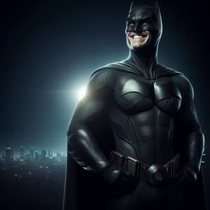 Batman Smiling in Gotham City | AI Art Generator | Easy-Peasy.AI