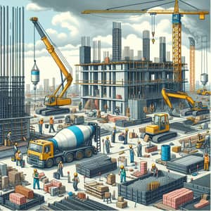 Optimizing Lean Construction Practices | AI Art Generator | Easy-Peasy.AI