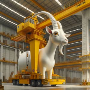 Yellow Overhead Crane in White Factory | Industrial Solutions | AI Art ...