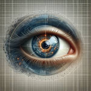 Detailed Digital Eye with Intel Processor Connections | AI Art ...