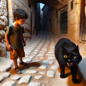 Schoolgirl Attacked by Cat: Shocking Encounter | AI Art Generator ...