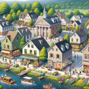 Explore a Charming Medieval Small Town | AI Art Generator | Easy-Peasy.AI