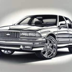 1996 Chevrolet Caprice Sketch - Classic Black & Chrome | AI Art ...