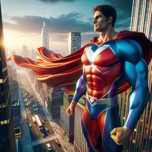The Invincible Superhero Protecting a Bright Cityscape - A powerful ...