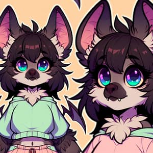 Wholesome Anthropomorphic Bat Girl | Vintage Animation Inspired | AI ...