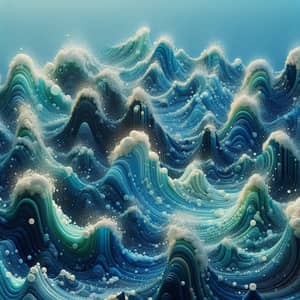 Ocean Waves Abstract Art | Dynamic Scene | AI Art Generator | Easy-Peasy.AI
