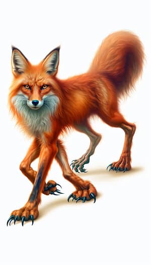 Male Fox Demi-Human with Vibrant Blue Fur and Eyes | AI Art Generator ...