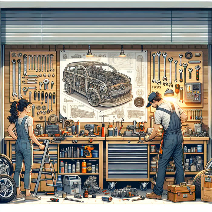 Stylish Mechanic Garage YouTube Banner Design | AI Art Generator | Easy ...