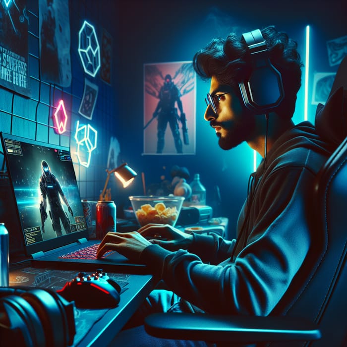 Dynamic Gamer: Immerse in Gaming Culture | AI Art Generator | Easy-Peasy.AI
