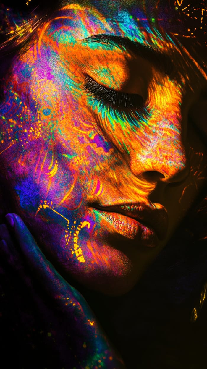 Ethereal Figure in Shadows | Vibrant Digital Art | AI Art Generator ...