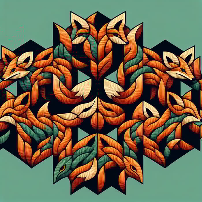Intricate Fox Tessellation Art for Nature Lovers | AI Art Generator ...