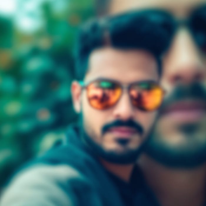 Cool iPhone Selfie with Sunglasses | Blurry Vibes | AI Art Generator ...