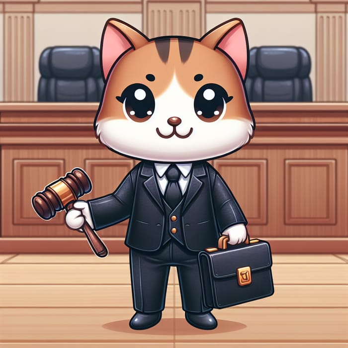Hello Kitty Lawyer: Cute Cartoon Cat in Court | AI Art Generator | Easy ...