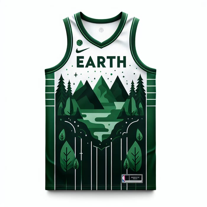 Earth Element Green Basketball Jersey | AI Art Generator | Easy-Peasy.AI