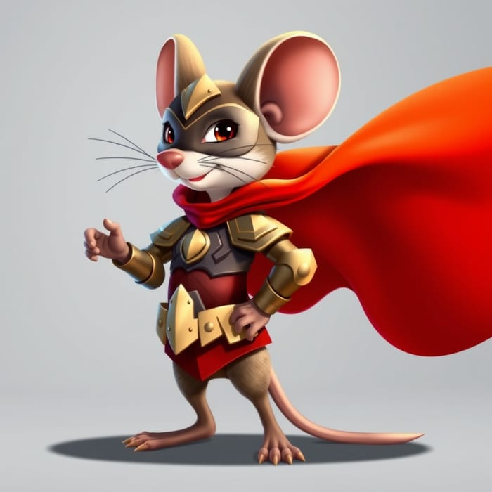 Incredible Heroic Mouse: Brave Cartoon Character | AI Art Generator ...