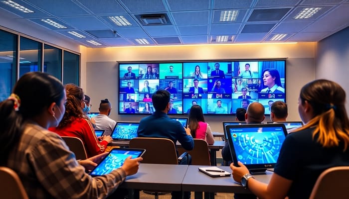 Immersive Learning in Virtual Classrooms with Tablets | AI Art ...