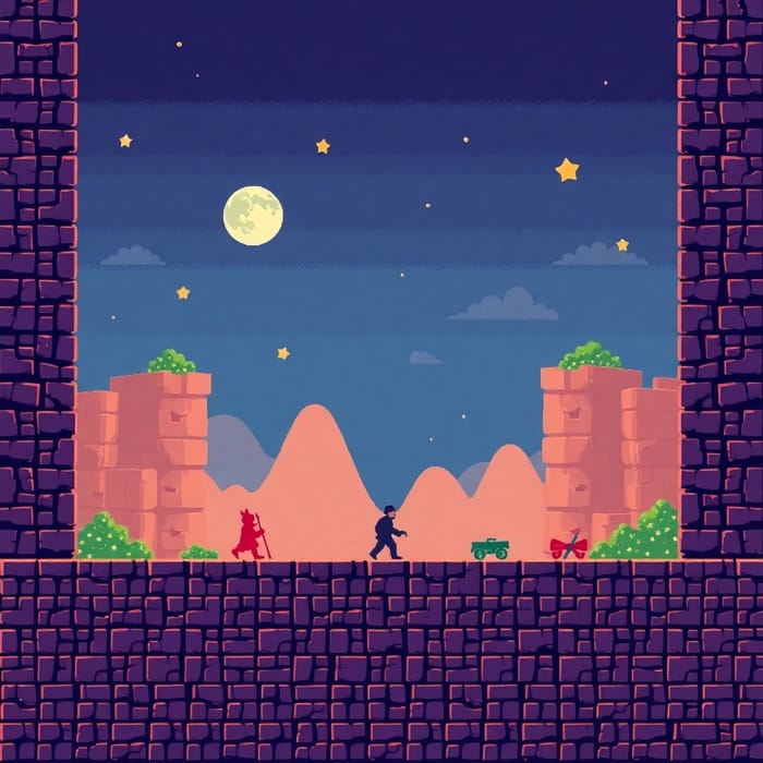 8 Bit Retro Gaming Level Platform Adventure | AI Art Generator | Easy ...