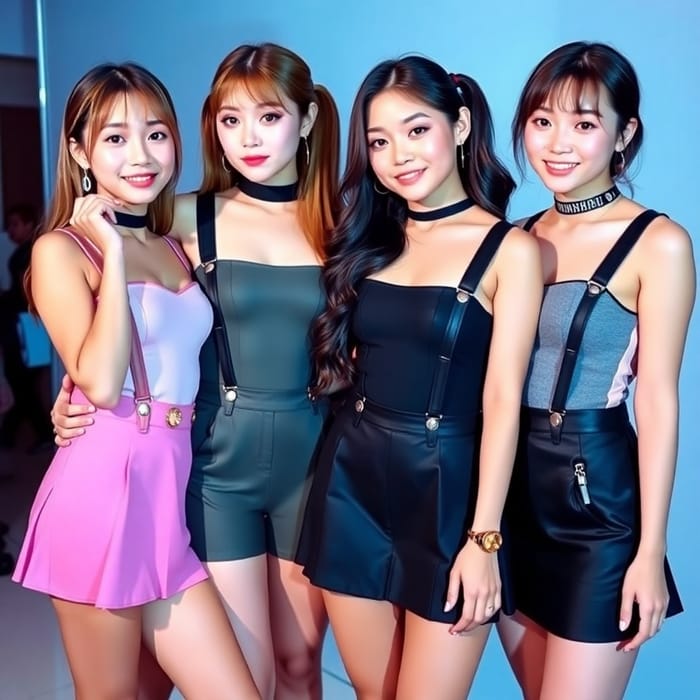 Exciting 4 Member Kpop Girl Group Insights | AI Art Generator | Easy ...