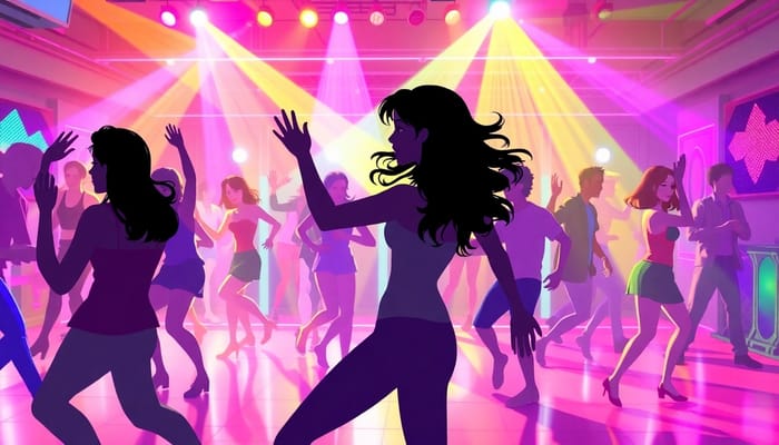 Vibrant Night Club Dancing Animation | AI Art Generator | Easy-Peasy.AI