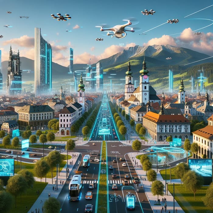 Futuristic Slovakia in 2042: Envisioning the Future | AI Art Generator ... Futuristic Slovakia in 2042: Envisioning the Future | AI Art Generator ...
