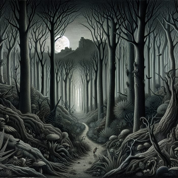 Selva Oscura di Dante: A Dark Forest Exploration | AI Art Generator ...