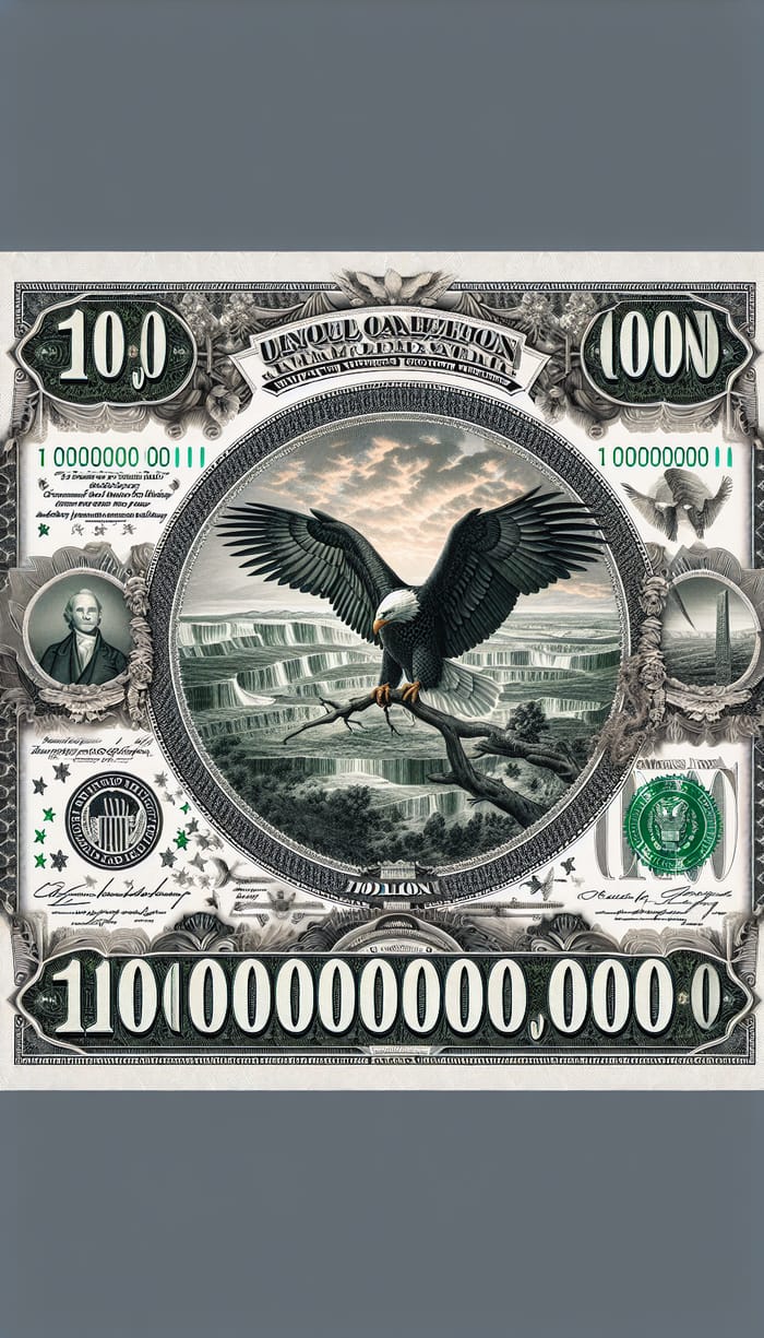 US Trillion Dollar Bill Design Overview | AI Art Generator | Easy-Peasy.AI