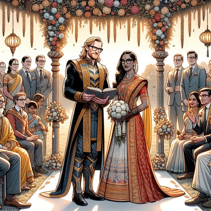 Asgardian & Indian Fusion Wedding | Thor & Astrophysicist Ceremony | AI ...