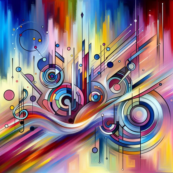 Playful Geometric Music Visuals: Vibrant Abstract Rhythms | AI Art ...