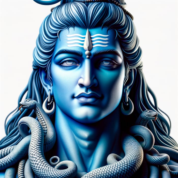 Lord Shiva: Beautiful Blue Skin and Serene Power | AI Art Generator ...