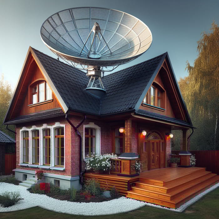 Unique House with Parabolic Antenna | AI Art Generator | Easy-Peasy.AI