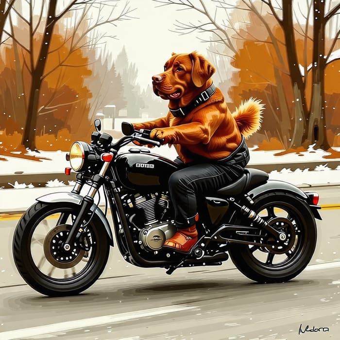 Dog Riding Motorcycle: Exciting Adventures On Wheels | AI Art Generator ...