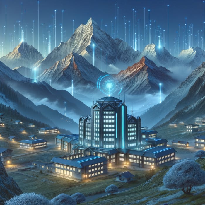 Digital School in Himalayas | High-Tech Learning Environment | AI Art ...
