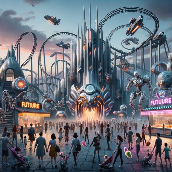 Futuristic Horror & Sci-Fi Theme Park | Thrill Seekers' Paradise | AI ...