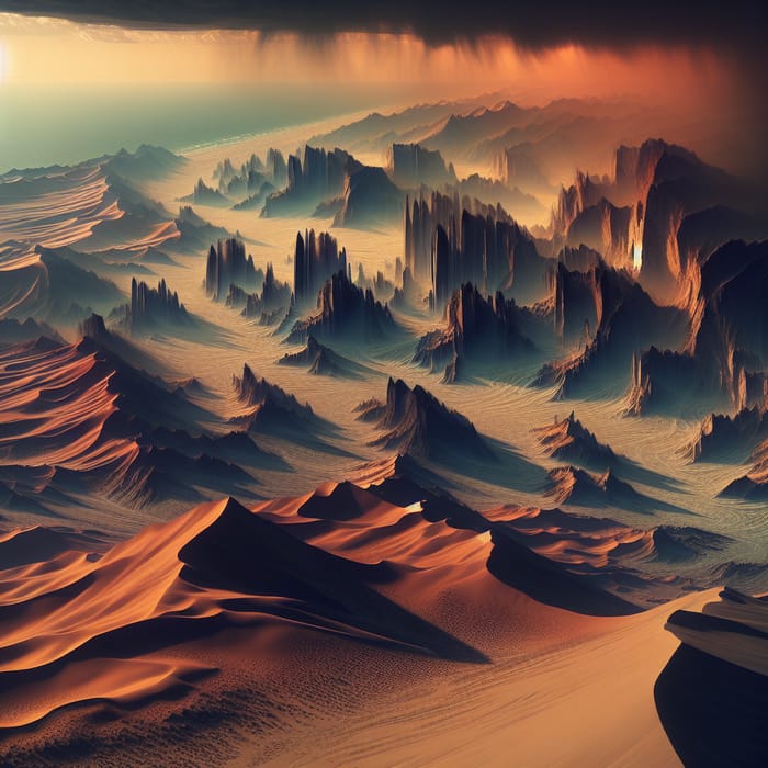 Desert Landscape Experiment | Desert Scene Tryout | AI Art Generator ...