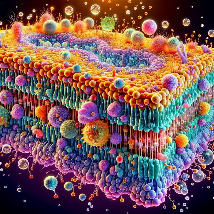 Cell Membrane Structure: Detailed Image & Components | AI Art Generator ...