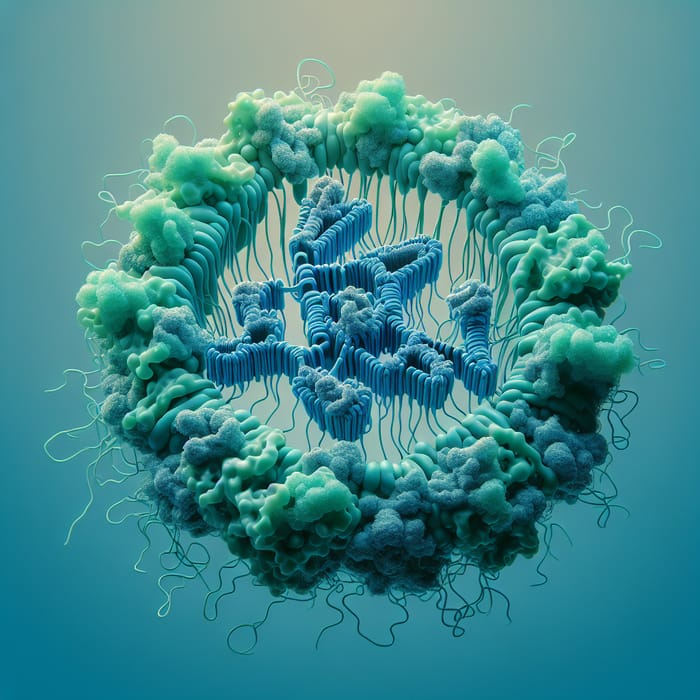 Detailed Cell Receptor Structure against Gradient Background | AI Art ...