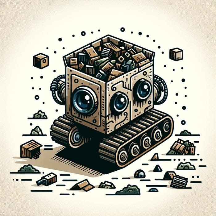 Cute Wall-E Drawing for Innovative Waste Management | AI Art Generator ...