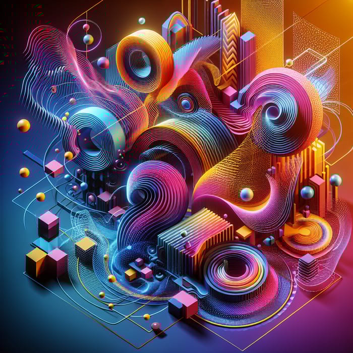 Futuristic Abstract Shapes: Surreal Design Elements | AI Art Generator ...