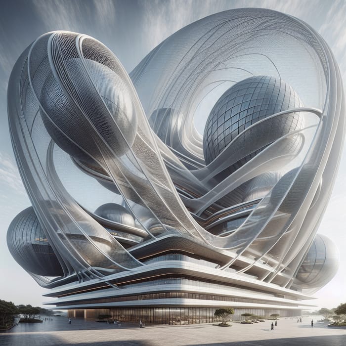 Fishing Net Inspired Building Design | AI Art Generator | Easy-Peasy.AI