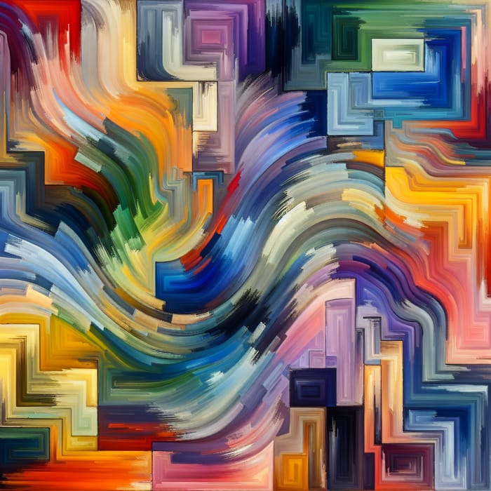 Abstract Painting: Shadows and Harmony | AI Art Generator | Easy-Peasy.AI