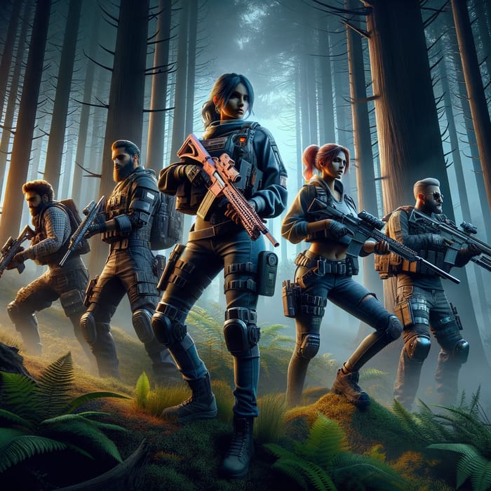 Intense Battle Royale in Dense Forest | FREE Fire Max | AI Art ...