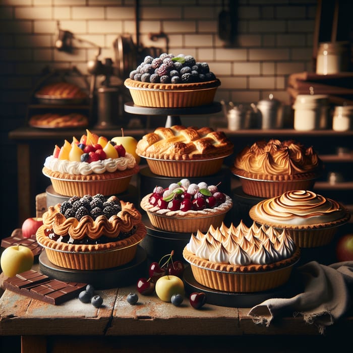 Delicious New York-Style Pies | Freshly Baked Treats | AI Art Generator ...