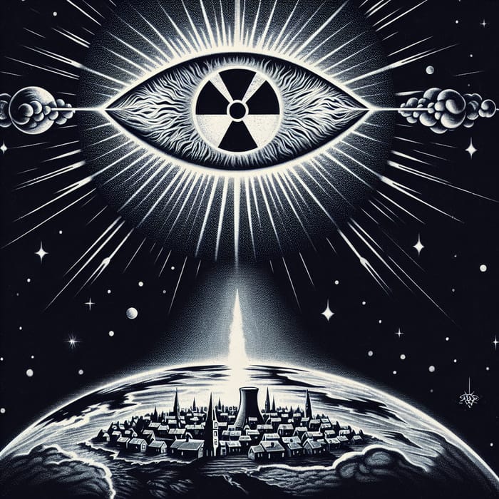 Divine Presence Overseeing Town with Thermonuclear Eye | AI Art ...