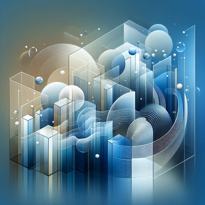 Glassmorphism Blue and White Design: Abstract 3D Realism Trend | AI Art ...