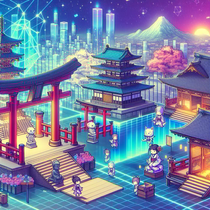 Japanese Web3 Games: Digital Space & Culture Fusion | AI Art Generator ...