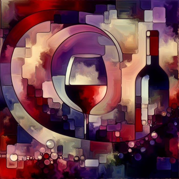 Abstract Wine Painting: Fluid Reds & Glittering Hues | AI Art Generator ...