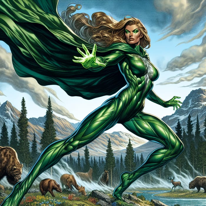 Female Nature Protector Superhero | Champion of the Earth | AI Art ...