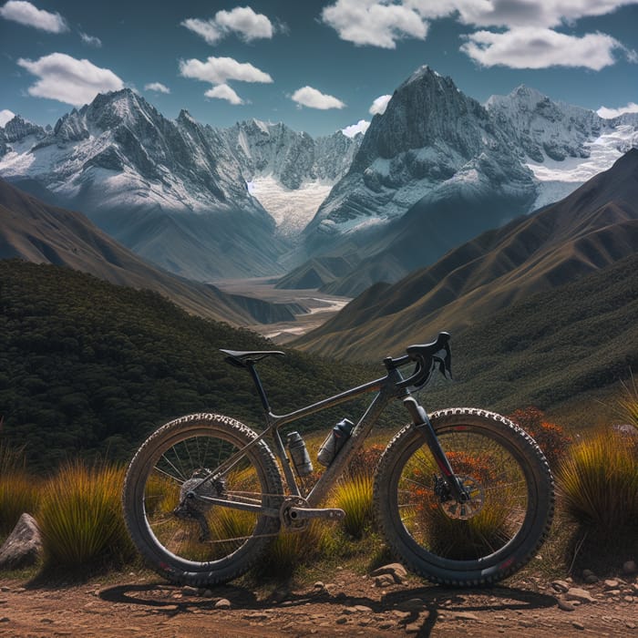 Gravel Biking in Colombian Andes Mountains | AI Art Generator | Easy-Peasy.AI
