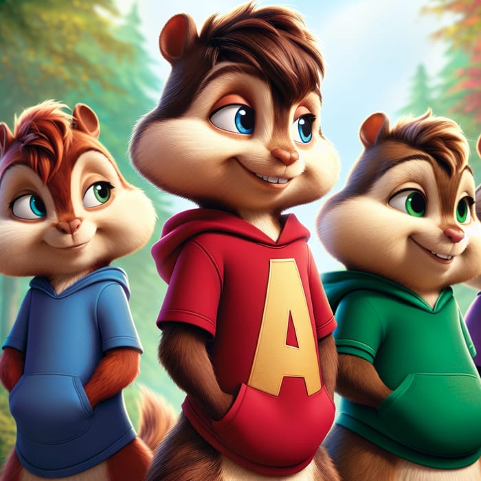 Alvin and the Chipmunks: Animated Adventures | AI Art Generator | Easy ...